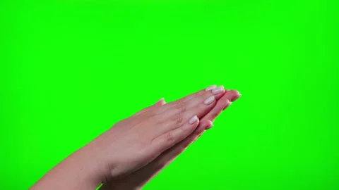 Hands clapping on green screen backgroun... | Stock Video | Pond5