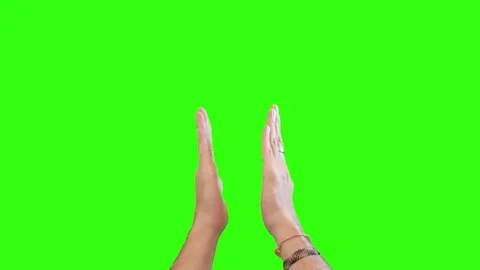 Hands Clapping On Green Screen | Stock Video | Pond5