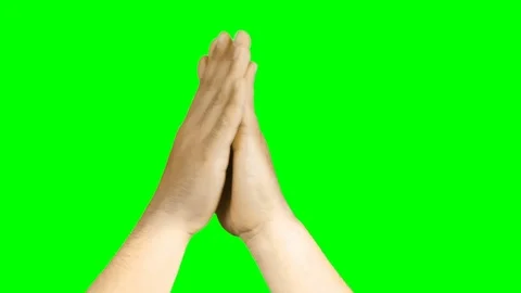hands clapping isolated green screen | Stock Video | Pond5
