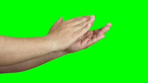 hands clapping isolated green screen | Stock Video | Pond5