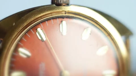 Hands of the clock in motion on the dial... | Stock Video | Pond5