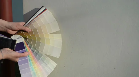 Hands color palette scale match select e... | Stock Video | Pond5