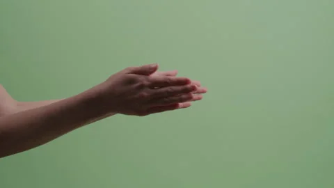 Hands Come From Side and Clapping in Fro... | Stock Video | Pond5