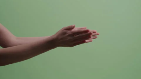 Hands Coming From Side and Clap in Front... | Stock Video | Pond5