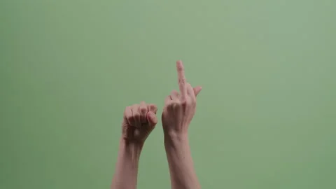 Hands Crank up Middle Finger in Front of... | Stock Video | Pond5