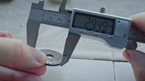 Hands of Engineer using vernier caliper ... | Stock Video | Pond5