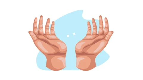 hands human praying religious animation | Stock Video | Pond5