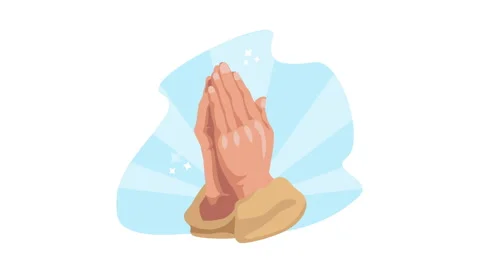 hands human praying religious animation | Stock Video | Pond5