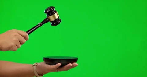 Hands, judge and gavel on green screen f... | Stock Video | Pond5