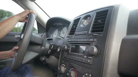 Hands of a man driving a car in slow mot... | Stock Video | Pond5