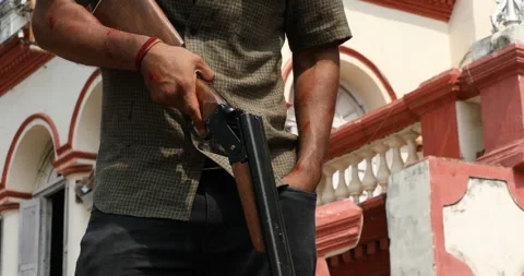 Hands of a Man Loading Bullet Into A Rif... | Stock Video | Pond5