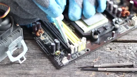hands of the master repair the motherboa... | Stock Video | Pond5