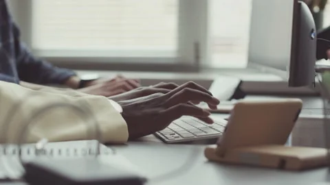 Hands of Programmer Typing on Wireless K... | Stock Video | Pond5
