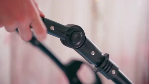 Hands testing the mechanism of locking t... | Stock Video | Pond5
