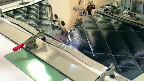 Hands threading an automatic sewing mach... | Stock Video | Pond5