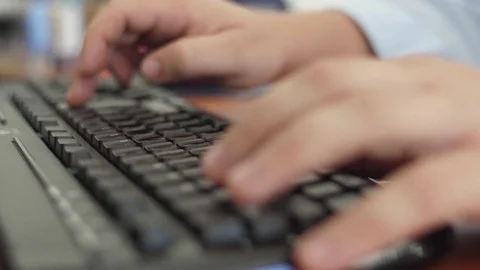 Slow Motion Typing Keyboard Stock Video Footage | Royalty Free Slow ...