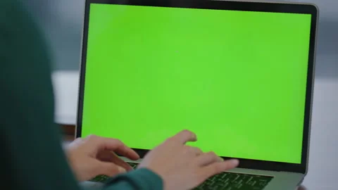 Hands typing keyboard green screen lapto... | Stock Video | Pond5