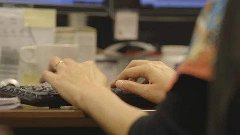 Hands typing keyboard using mouse 5 | Stock Video | Pond5