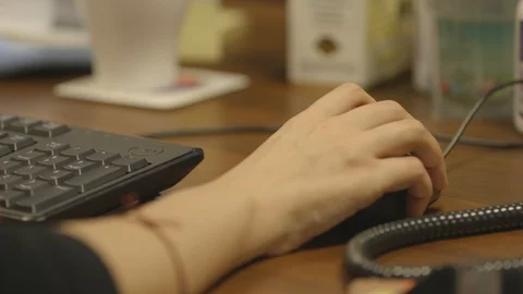 Hands typing keyboard using mouse 6 | Stock Video | Pond5