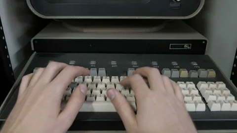 Typing Old Computer Stock Footage ~ Royalty Free Stock Videos | Pond5
