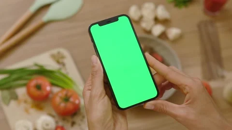 Hands woman tapping scrolling phone with... | Stock Video | Pond5