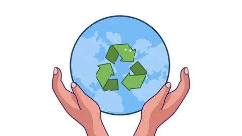 hands with world planet earth animation | Stock Video | Pond5