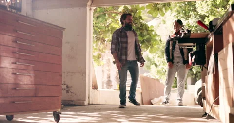 Handshake, carpenter and teamwork with p... | Stock Video | Pond5