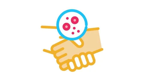 handshake dermatitis transmission Icon A... | Stock Video | Pond5