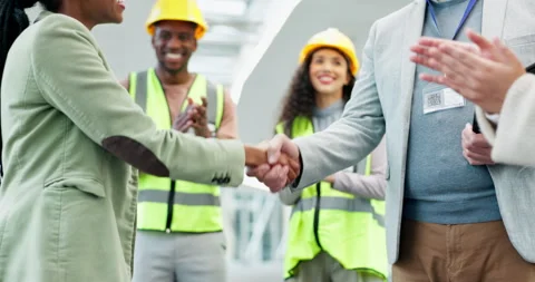 Construction Handshake Stock Video Footage | Royalty Free Construction ...