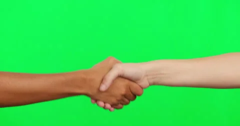 Handshake, people meeting and green scre... | Stock Video | Pond5
