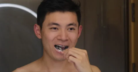 Brush Teeth Asian Stock Video Footage | Royalty Free Brush Teeth Asian ...