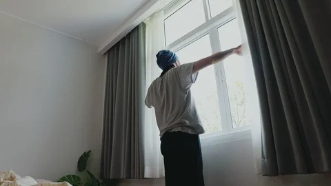 Handsome Asian man slowly waking up stre... | Stock Video | Pond5