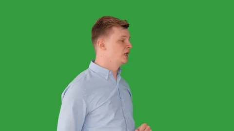 Green Screen Man Standing Stock Video Footage | Royalty Free Green ...