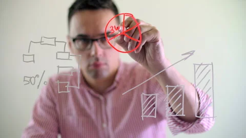 Handsome data analyst, wearing glasses a... | Stock Video | Pond5