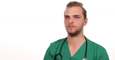 Handsome Medical Doctor Man Show Thumb U... | Stock Video | Pond5