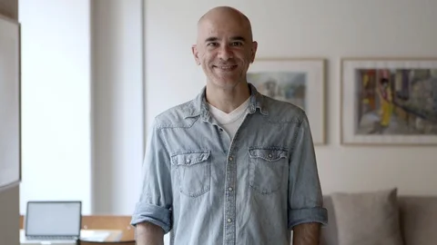 Bald Man Stock Video Footage | Royalty Free Bald Man Videos | Pond5