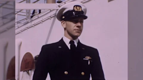 Handsome Young Man Naval Officer US Navy... | Stock Video | Pond5