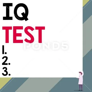 Handwriting text Iq Test. Concept meaning attempt to measure your ...