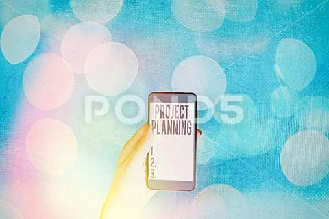Handwriting text Project Planning. Concept meaning schedules such as Gantt ~ Hi Res #129643673