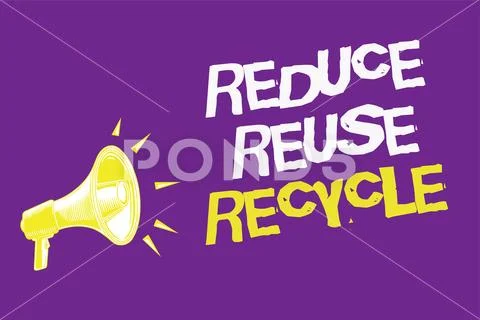 Handwriting text Reduce Reuse Recycle. Concept meaning ways can ...