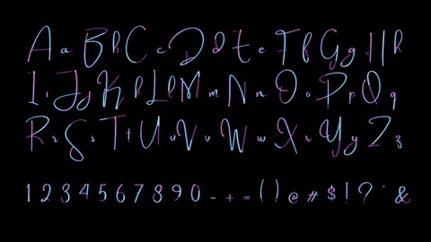 Handwritten English letters with a beaut... | Stock Video | Pond5