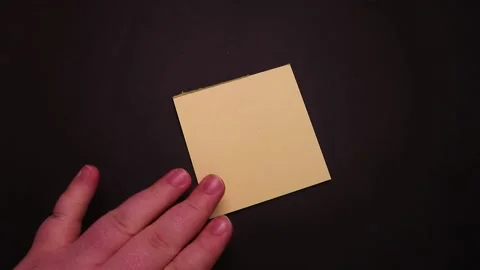 Handwritten text on sticker on black bac... | Stock Video | Pond5