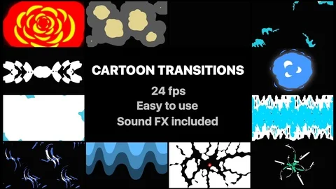 Handy Cartoon Transitions ~ After Effects Template #92428767