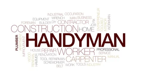 Handyman animated word cloud, text desig... | Stock Video | Pond5