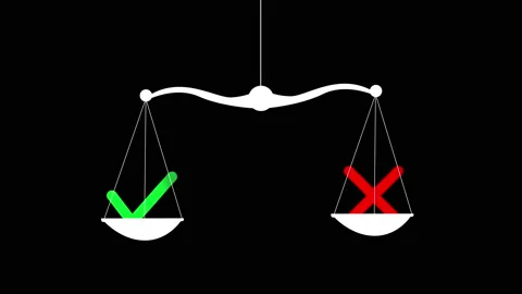 Hanging Balance Scale with Check List Bl... | Stock Video | Pond5