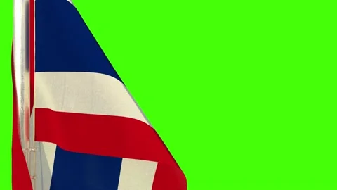 hanging Thailand flag waving on green sc... | Stock Video | Pond5
