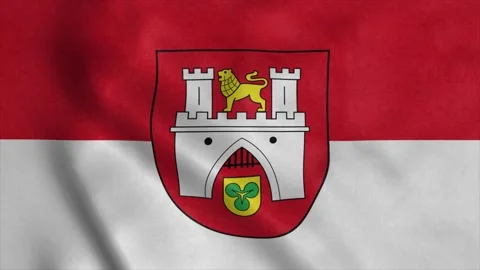 Hanover city of Germany flag, waving in ... | Stock Video | Pond5