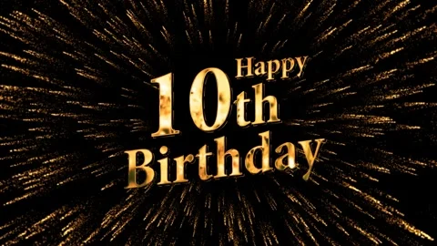 Happy 10th birthday greeting, happy birt... | Stock Video | Pond5