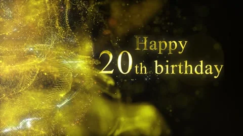 Happy 20th birthday greeting, background... | Stock Video | Pond5