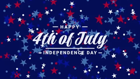 Happy 4th of july independence day lette... | Stock Video | Pond5
